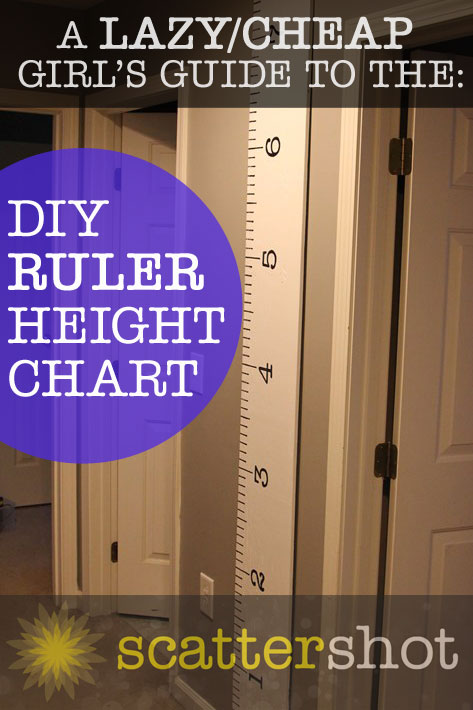 The Lazy/Cheap DIY Ruler Height Chart – I'm Batmom